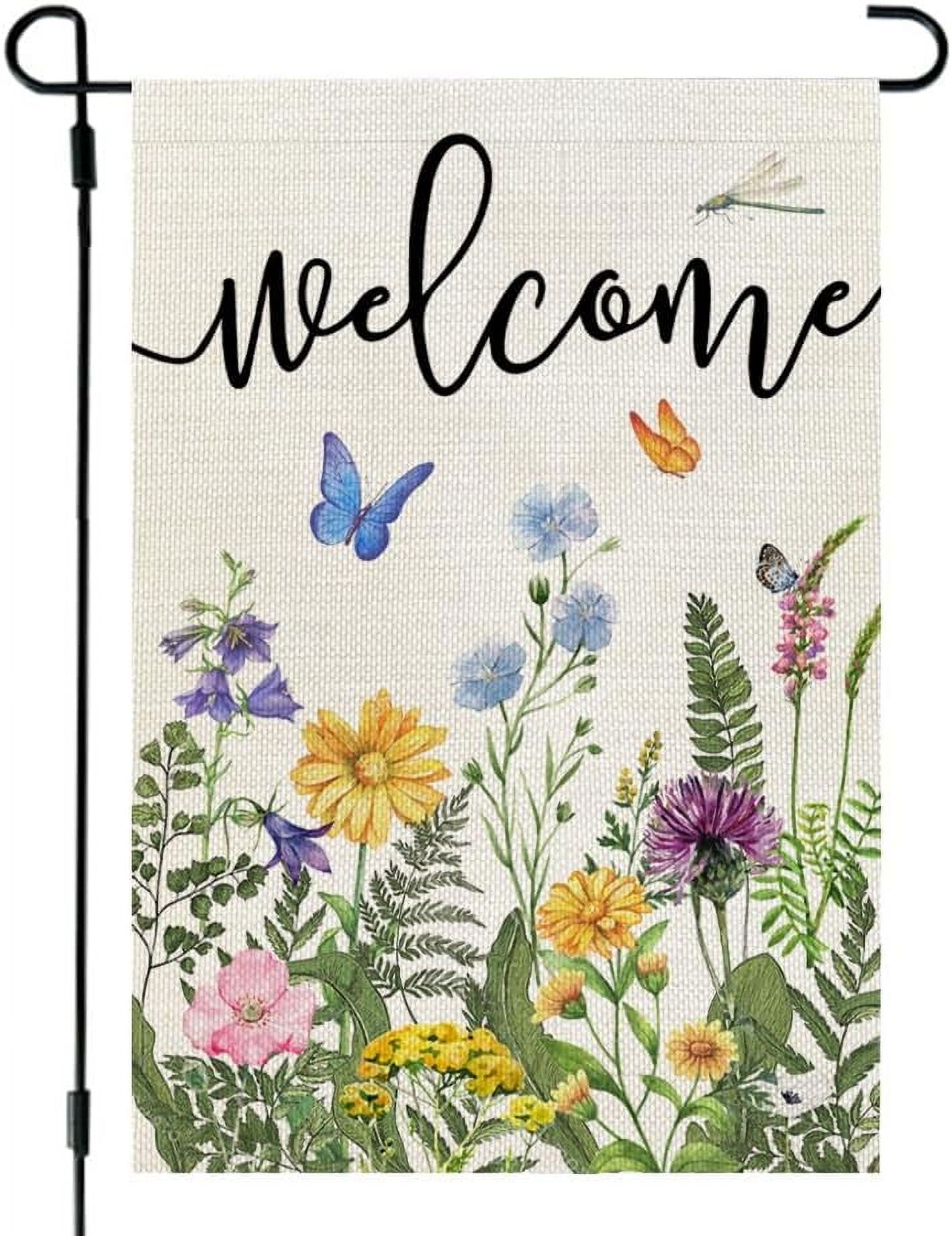 Spring Floral Garden Flag 12x18 Inch Double Sided for Outside Small ...