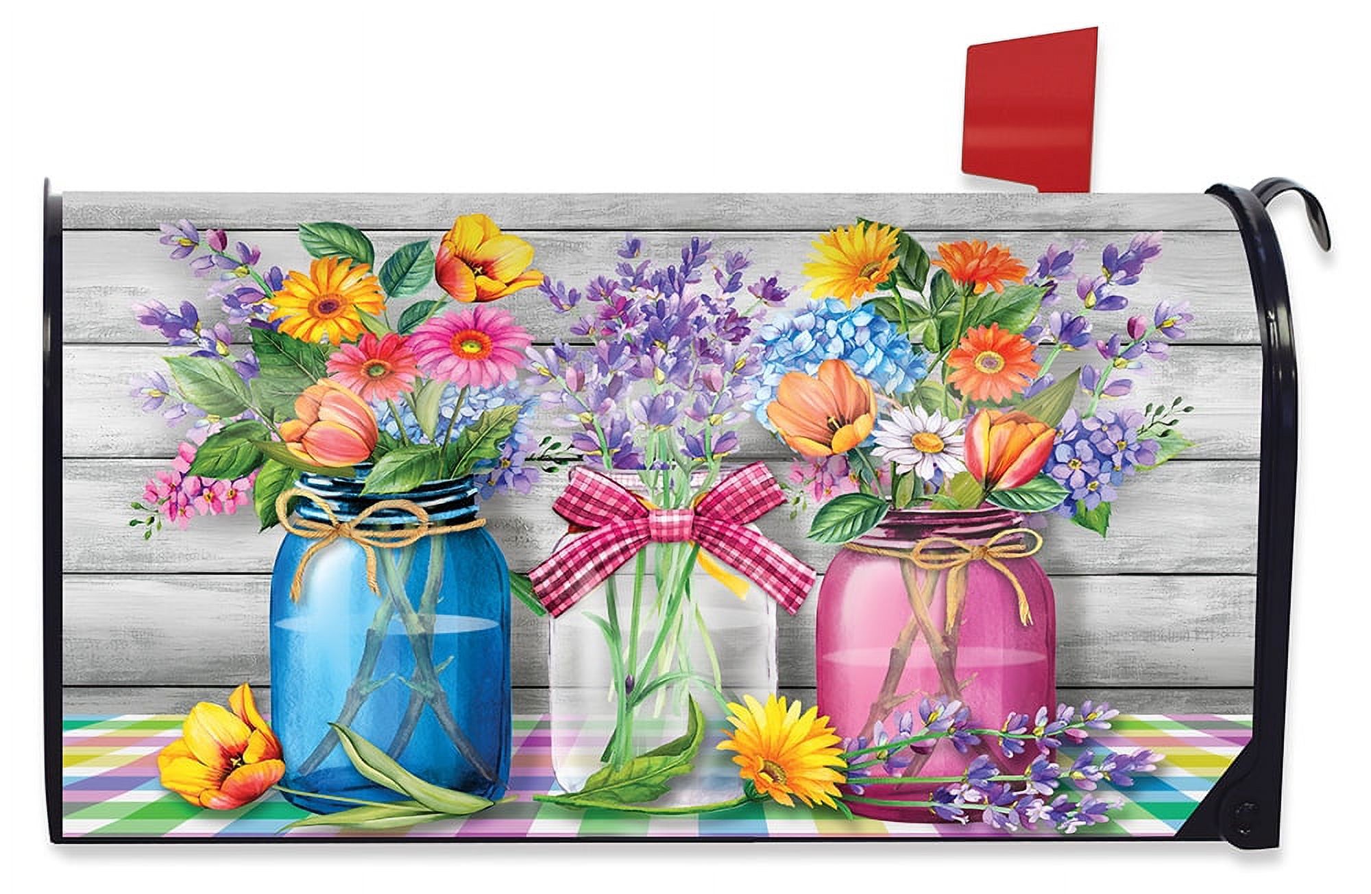 VWAQ Spring Flowers Magnetic Mailbox Cover - Summer Floral Decorative ...