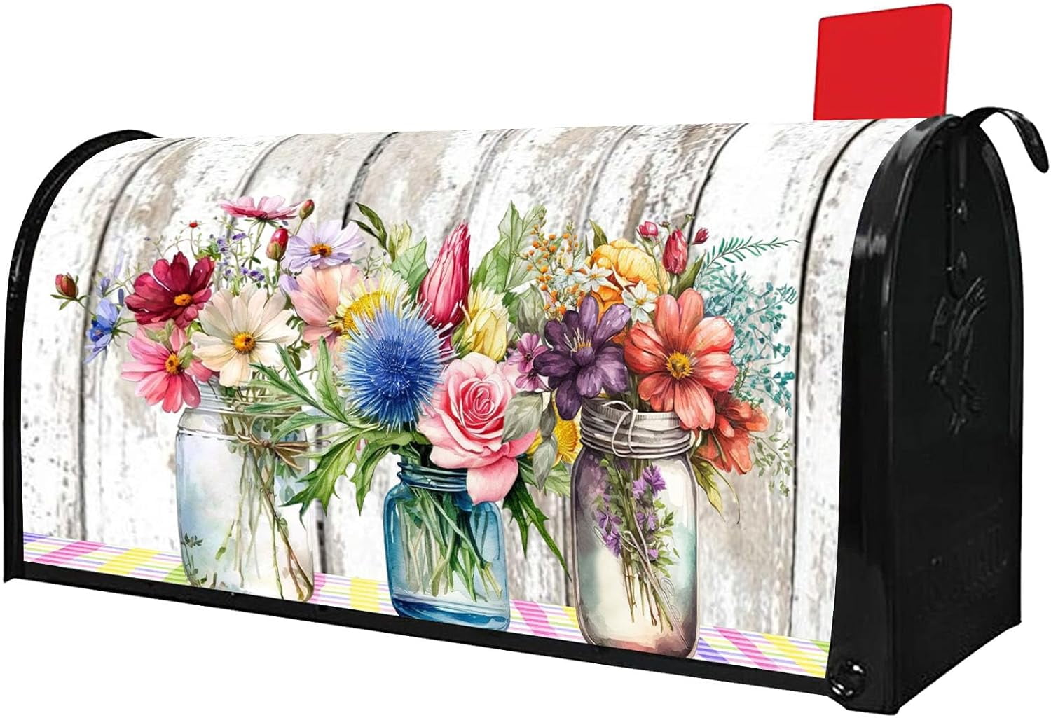 Spring Floral Mailbox Covers Magnetic Summer Floral Butterflies Welcome ...