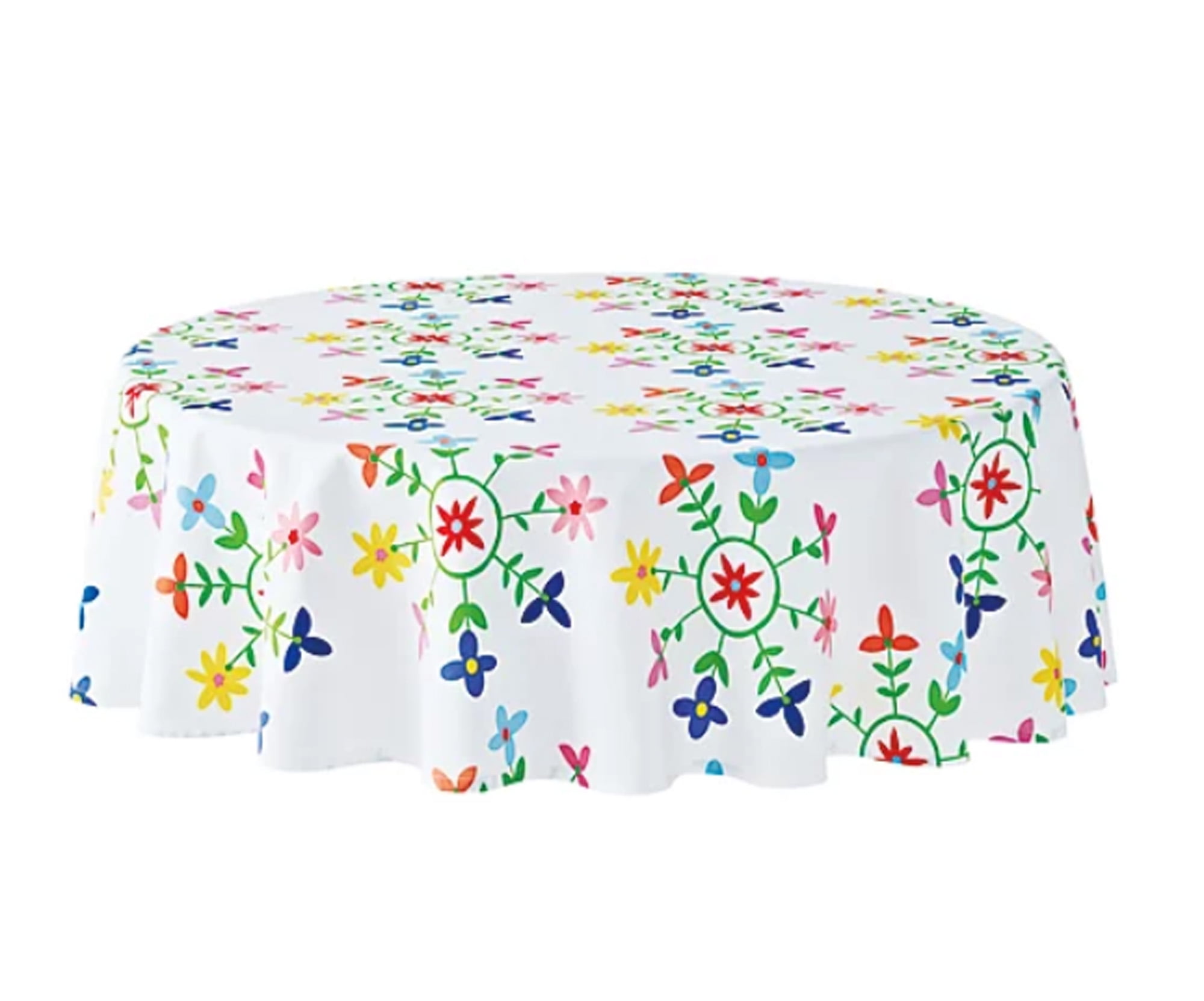 Liberty Spring Floral Medallion 90 Round Tablecloth, Multi-color ...