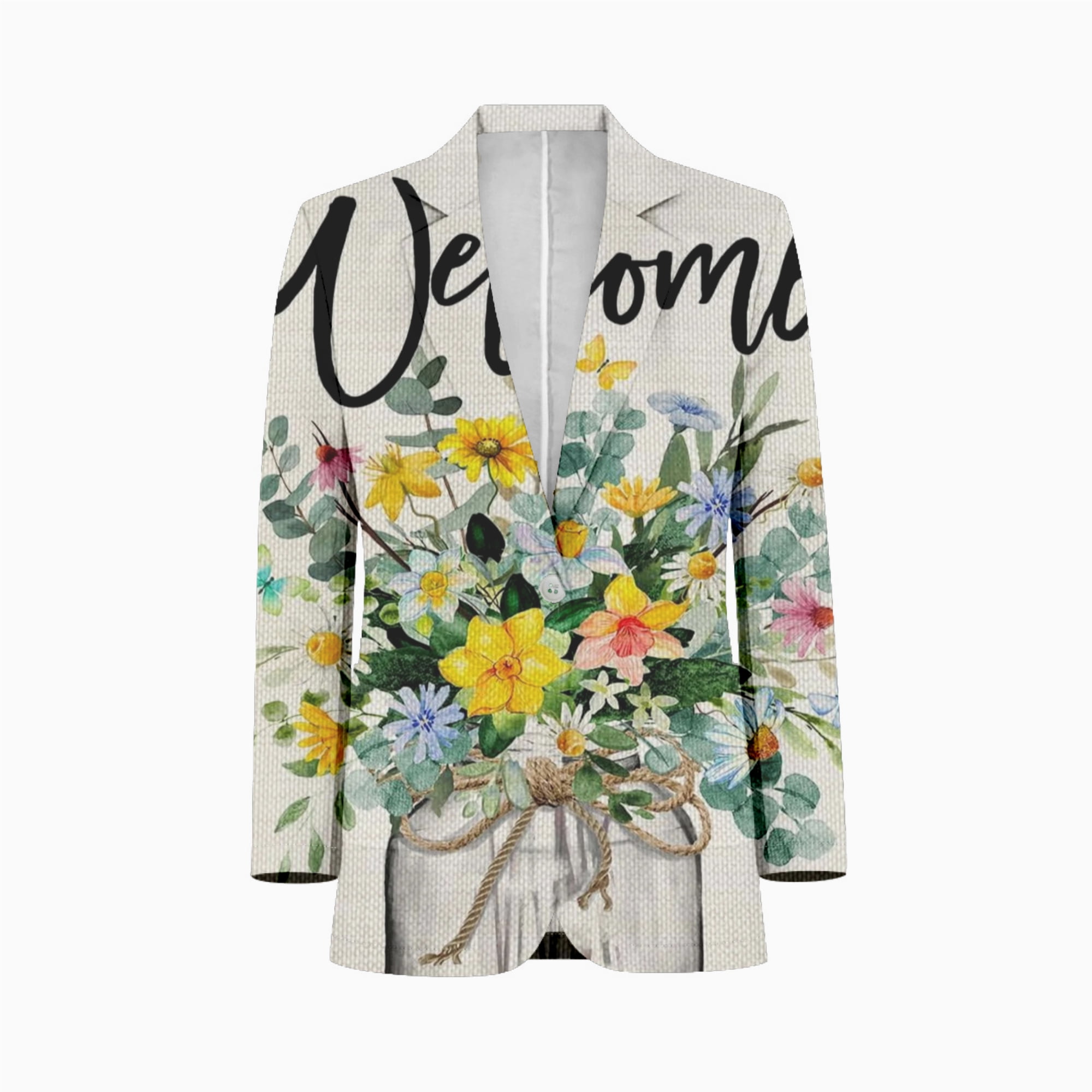 Spring Floral Mens Suits Shawl Collar Slim Fit Suit Mens Groom Jacket ...