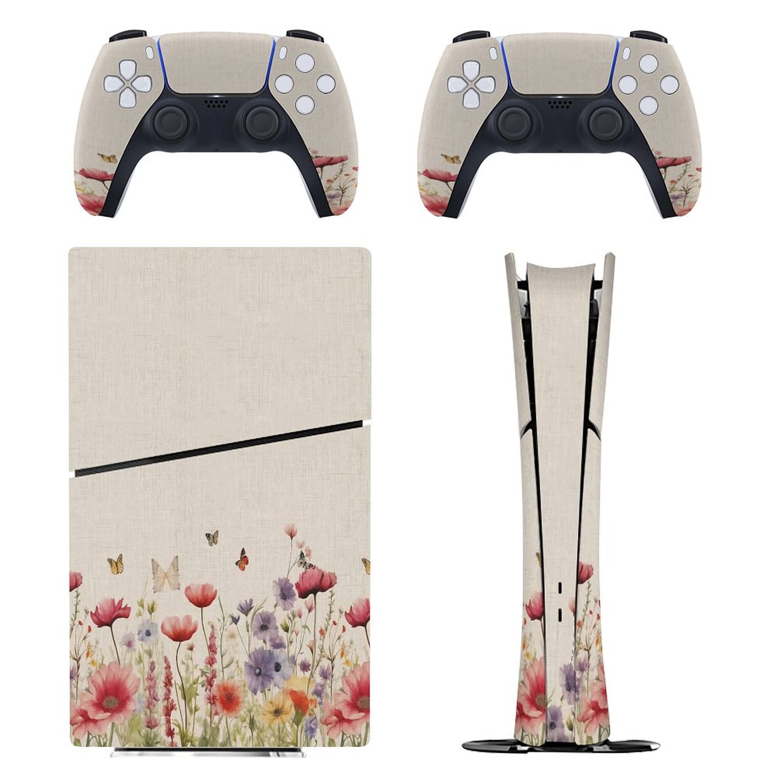 Spring Floral Modern PS5/PS5 Pro/PS5 Slim Digital Disc Skin Sticker For ...