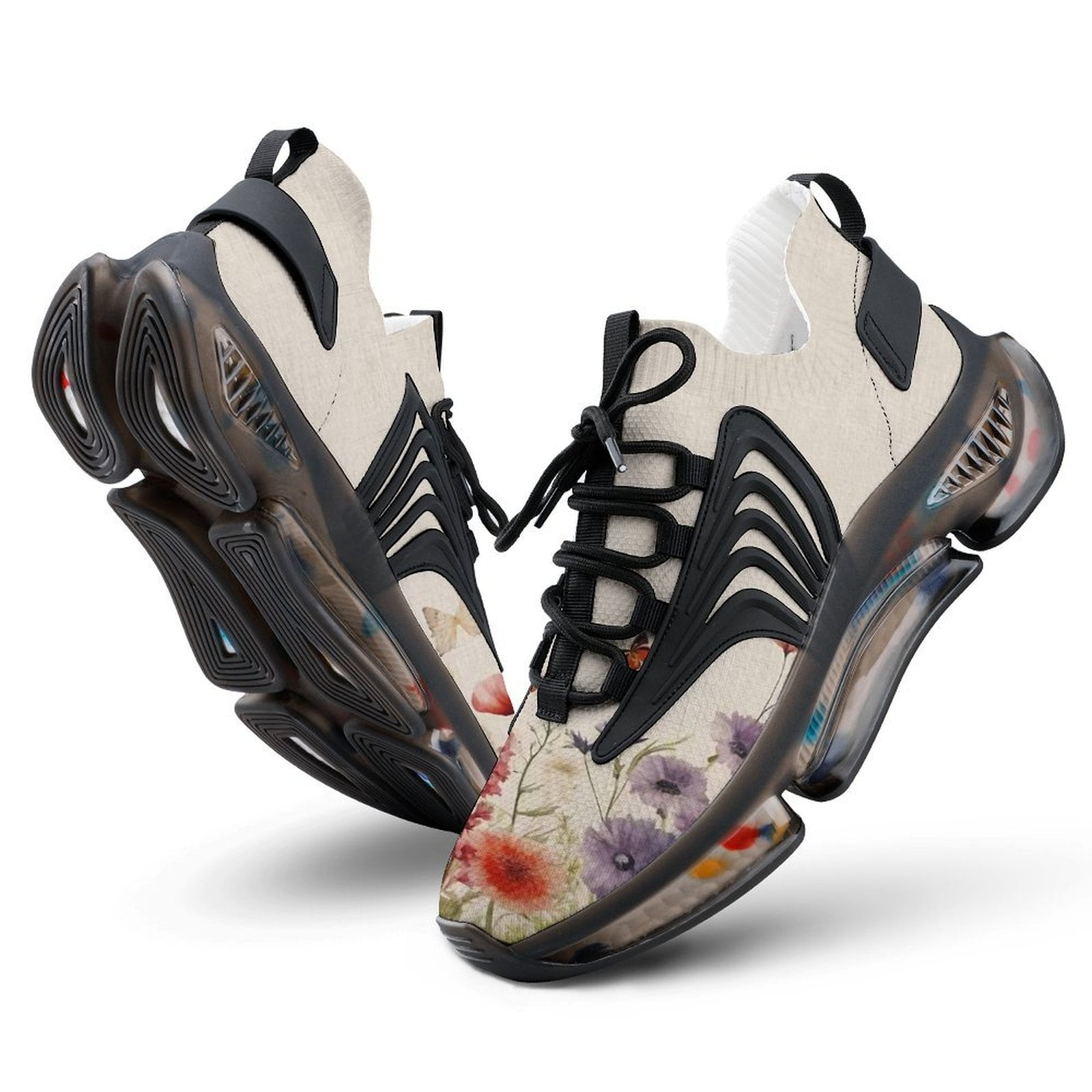Spring Floral Modern Walking Shoes for Men Woman Lightweight Tennis ...
