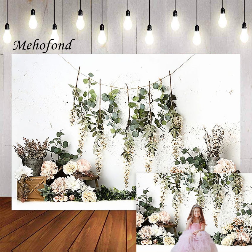 Spring Floral Newborn Portrait Girl Birthday Party Cake Smash r ...