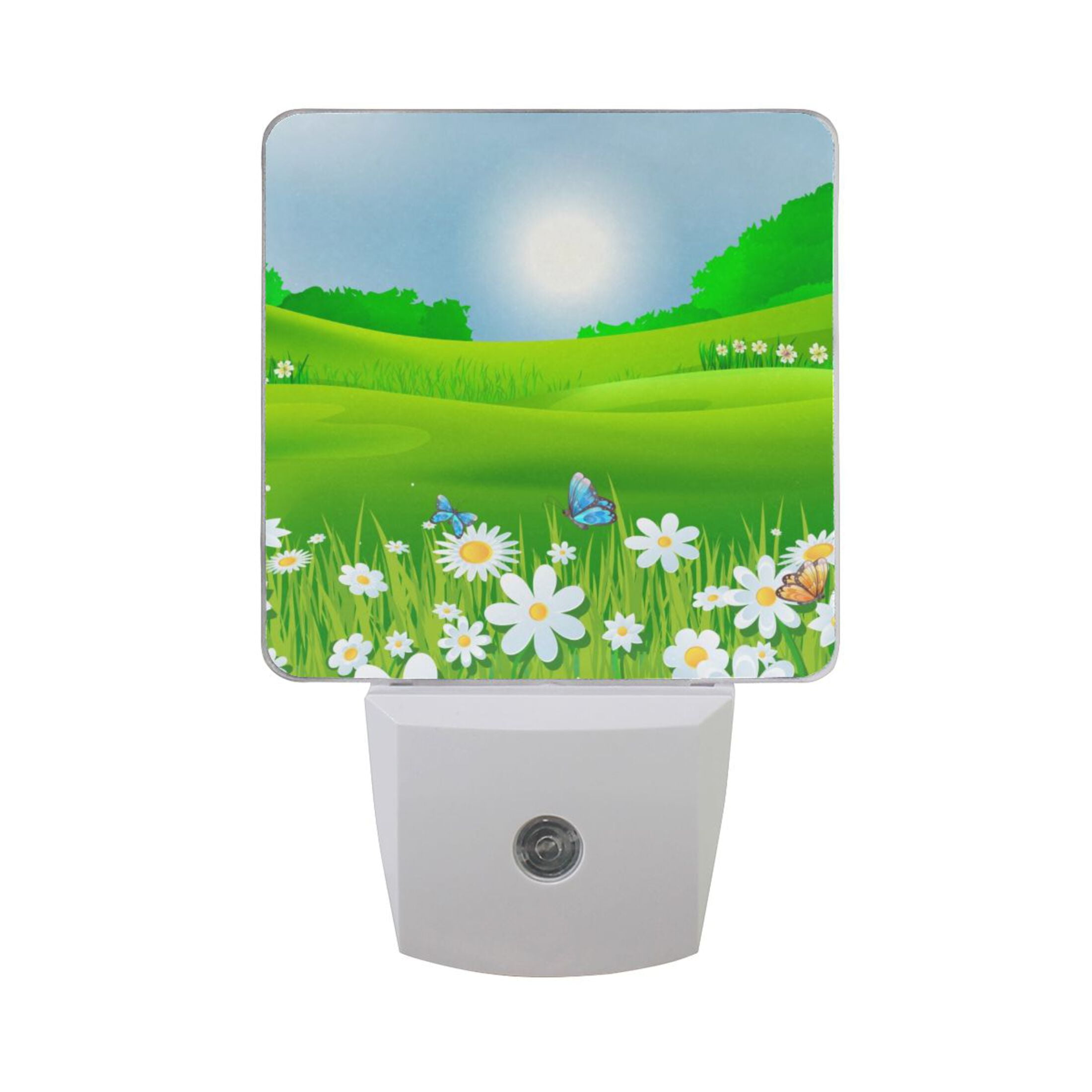 Spring Floral Night Light LED Dusk to Dawn Auto Sensor Night Lamp Plug ...
