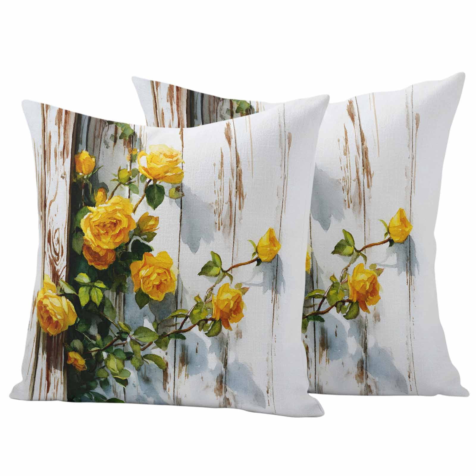 Spring Floral Outdoor Waterproof Pillow Covers Set of 2, Oil Painting ...