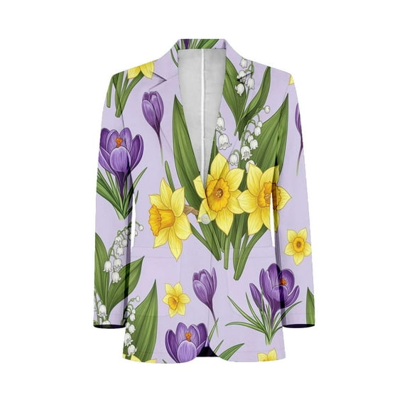 Spring Floral Pattern Mens Suits Shawl Collar Slim Fit Suit Mens Groom ...