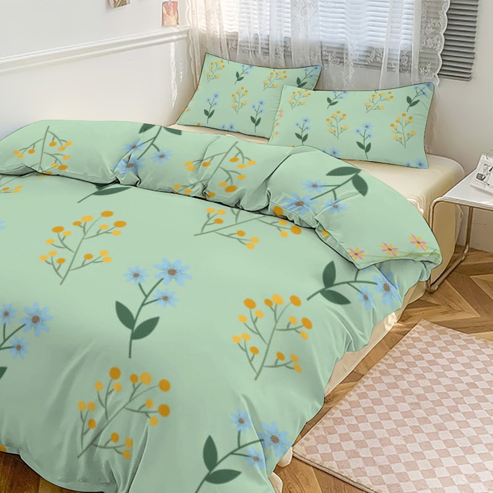 Spring Floral Patterns 3D Duvet Cover Set Quilt Cover Theme of Kid Boy ...