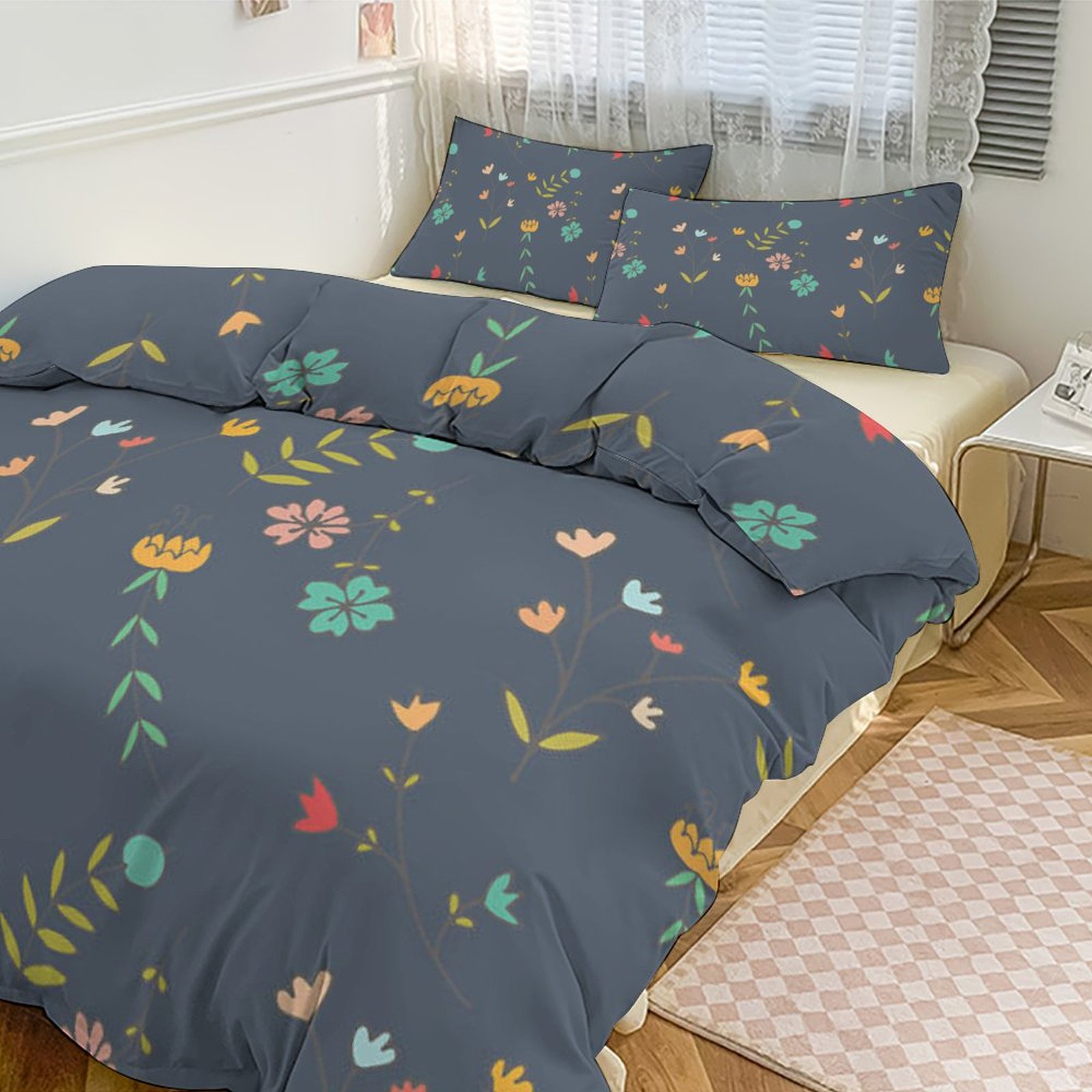 Spring Floral Patterns 3D Duvet Cover Set Quilt Cover Theme of Kid Boy ...