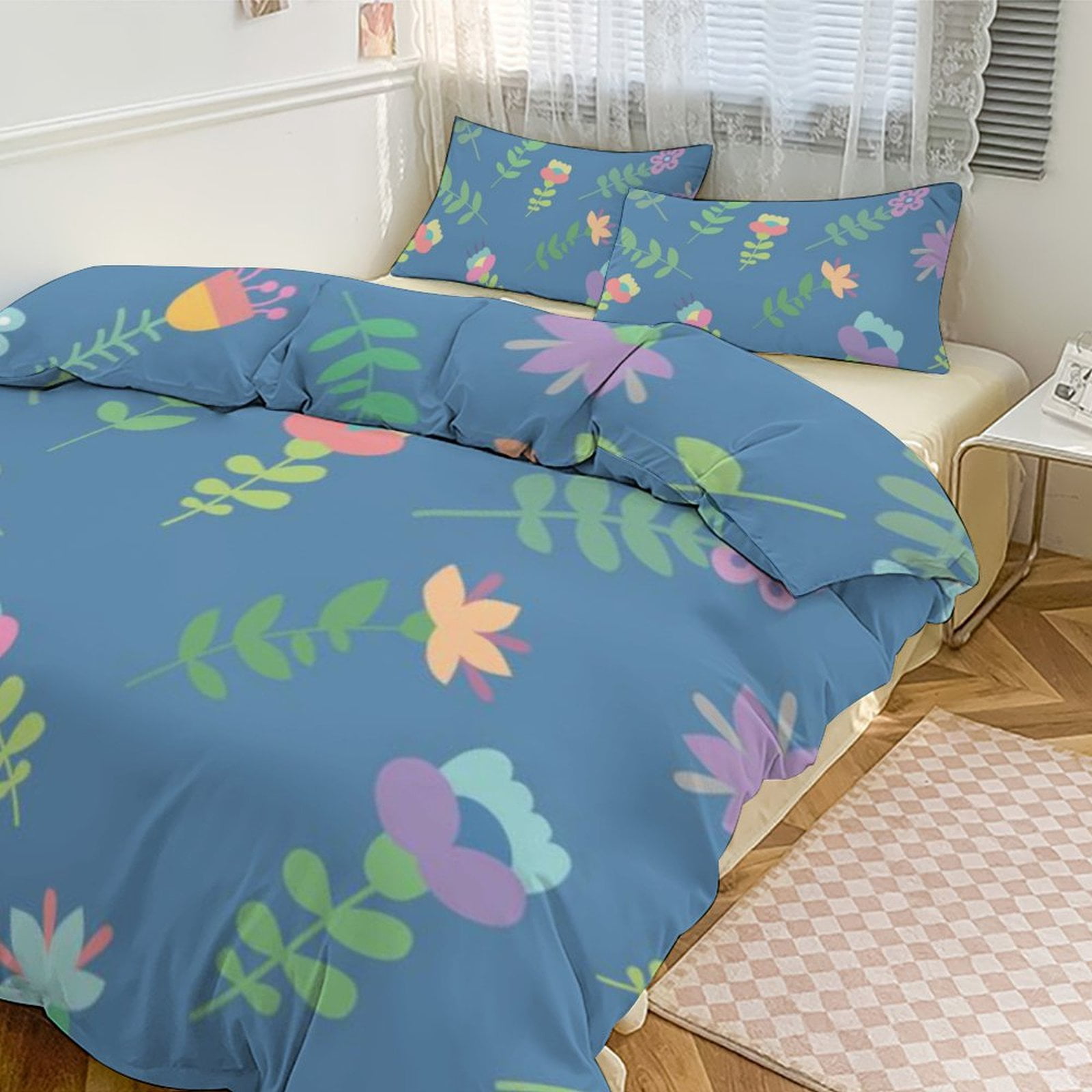 Spring Floral Patterns 3D Duvet Cover Set Quilt Cover Theme of for ...