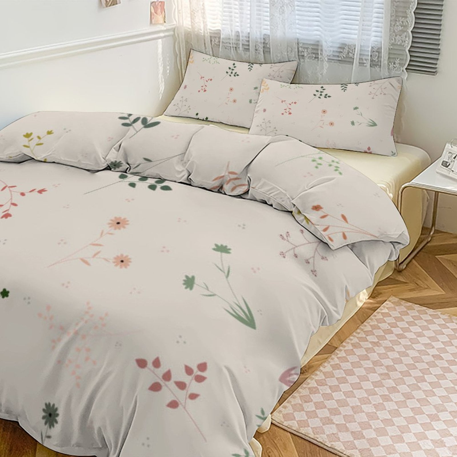 Spring Floral Patterns Bedding Set Couple Bedclothes Pillowcase ...