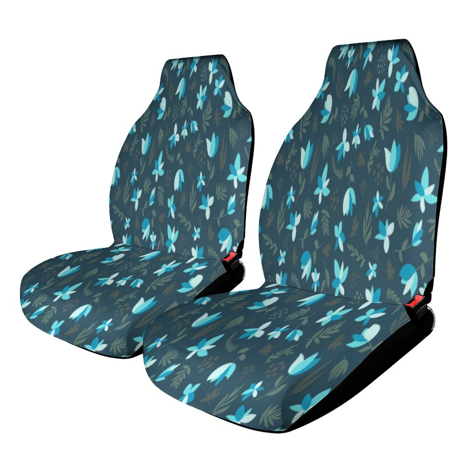 Spring Floral Patterns Car Seat Cover Set Auto Front Bucket Cushion ...