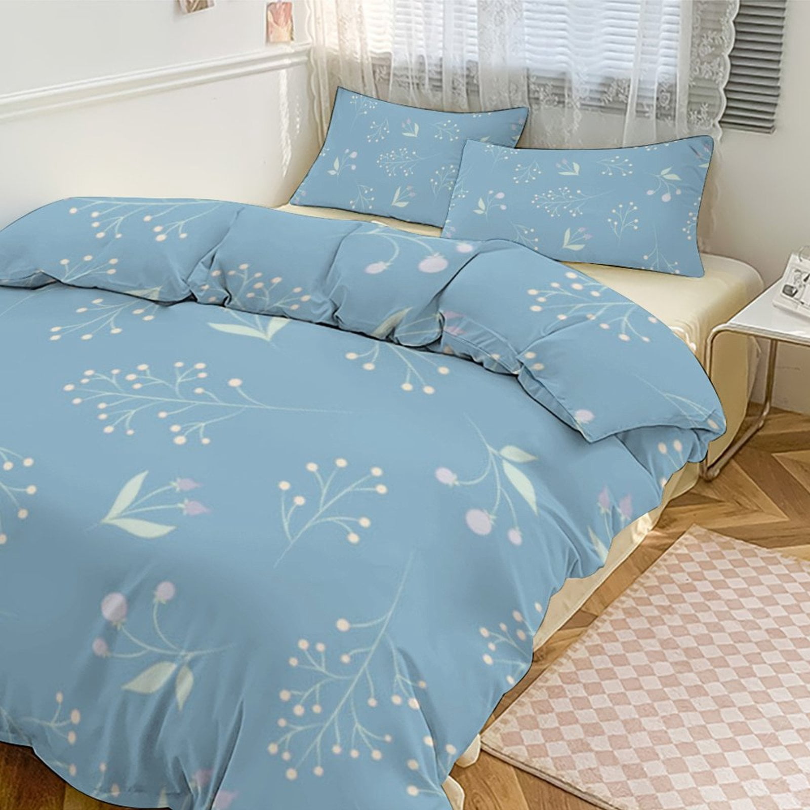 Spring Floral Patterns Duvet Cover Set Bedding Set Polyester Quilt ...
