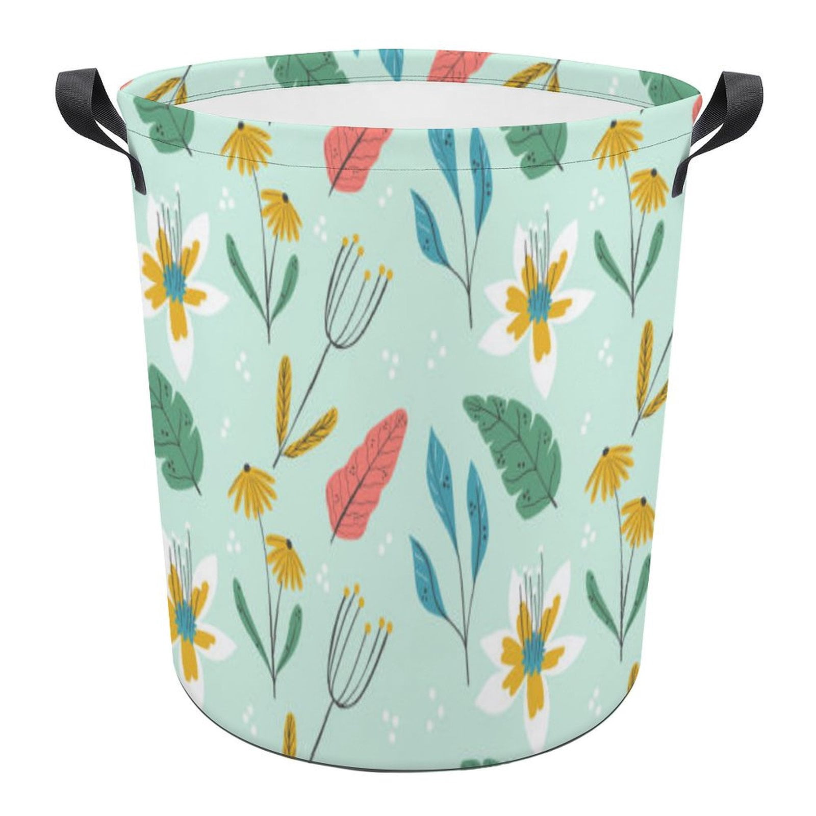 Spring Floral Patterns Print Foldable Laundry Basket for Clothes ...