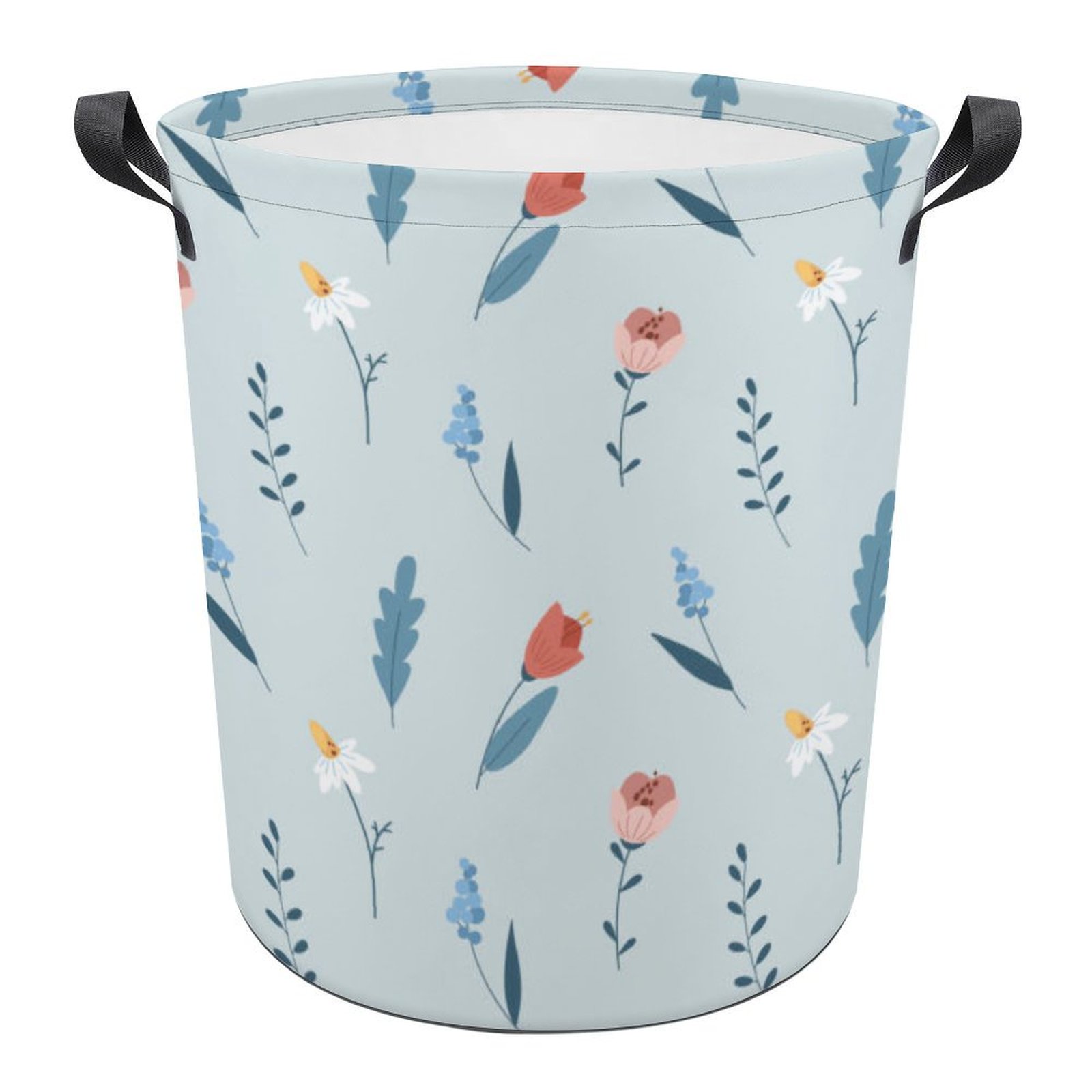 Spring Floral Patterns Print Foldable Laundry Basket for Clothes ...