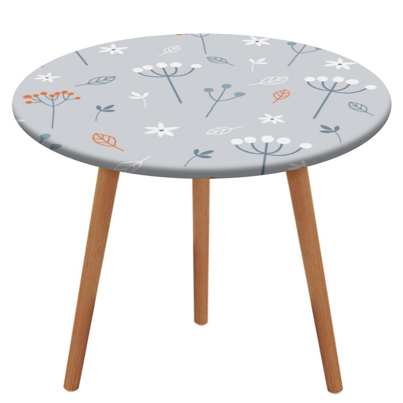 Spring Floral Patterns Round Fitted Tablecloth Elastic Table Cover ...