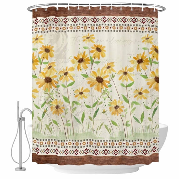 Spring Floral Shower Curtain, Waterproof Shower Curtains for Bathroom ...