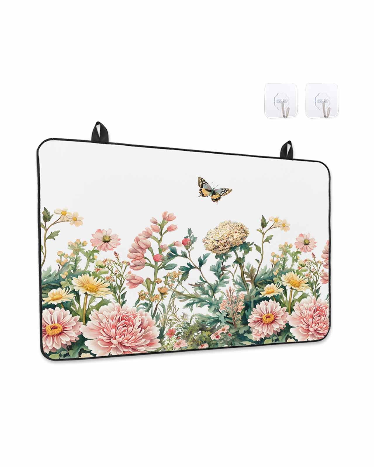 Spring Floral Stove Top Covers for Electric Stove, Kitchen Glass ...