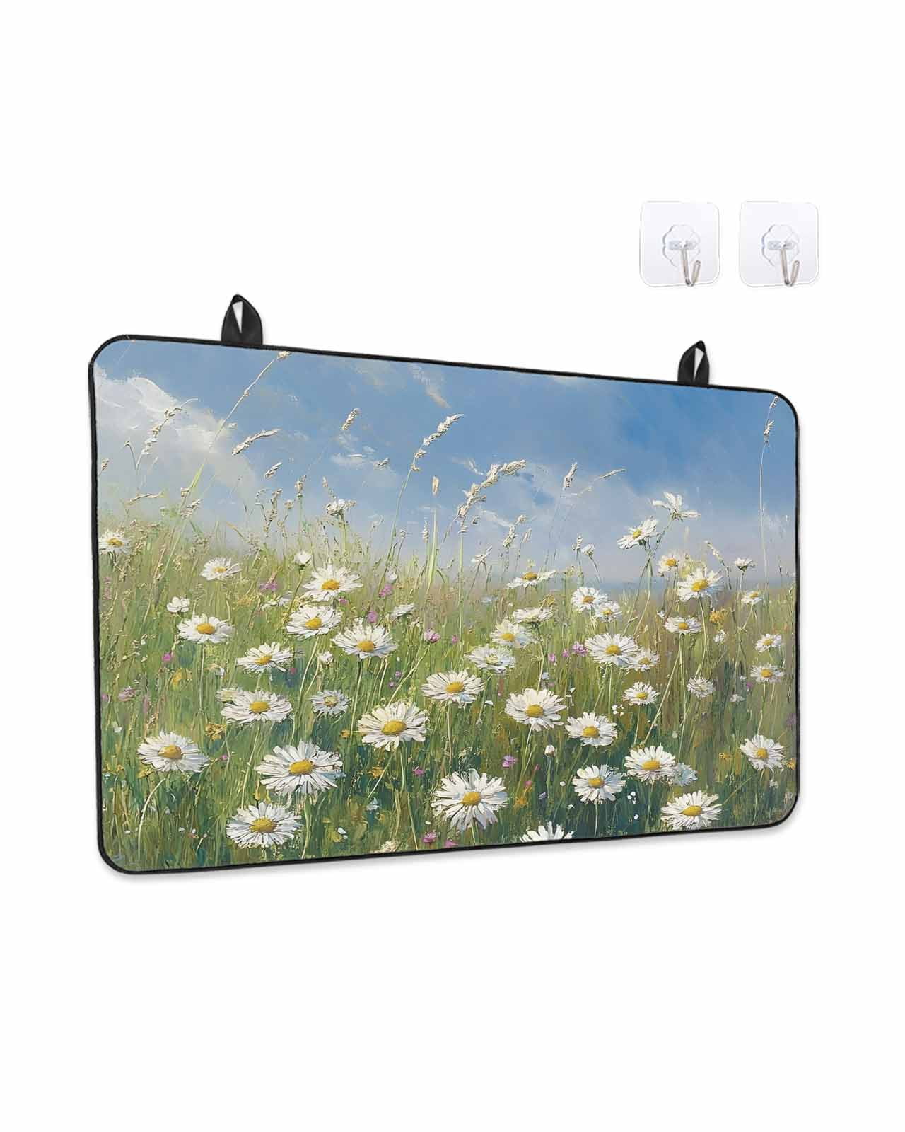 Spring Floral Stove Top Covers for Electric Stove, Kitchen Glass ...