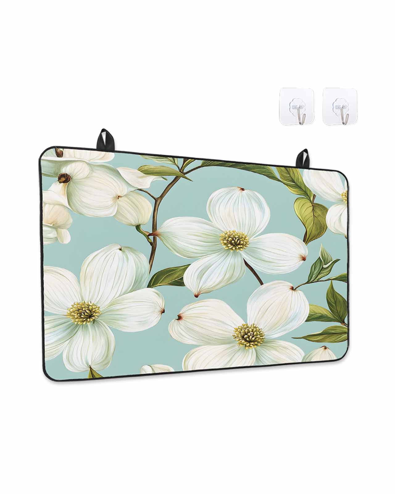 Spring Floral Stove Top Covers for Electric Stove, Kitchen Glass ...