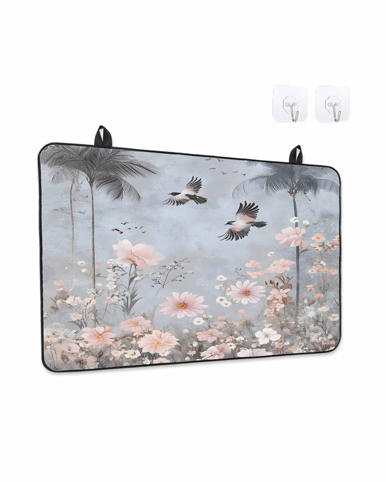 Spring Floral Stove Top Covers for Electric Stove, Kitchen Glass ...