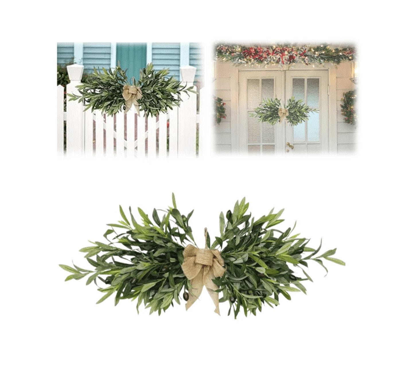 Spring Floral Swag Greenery Swag with Green Leaves Olive Fruit ...