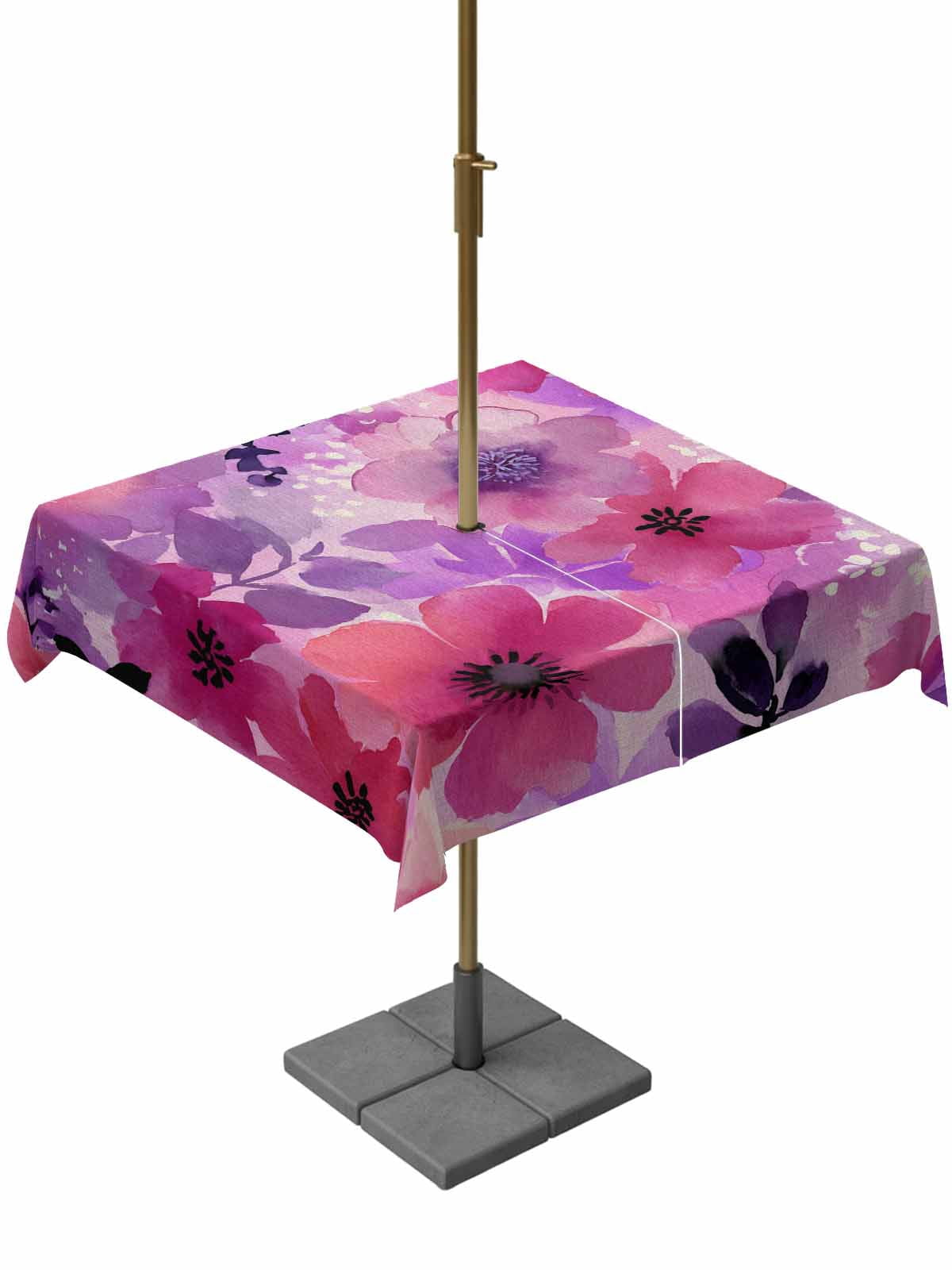 Spring Floral Table Cloth Rectangle Outdoor Tablecloth, Watercolor ...