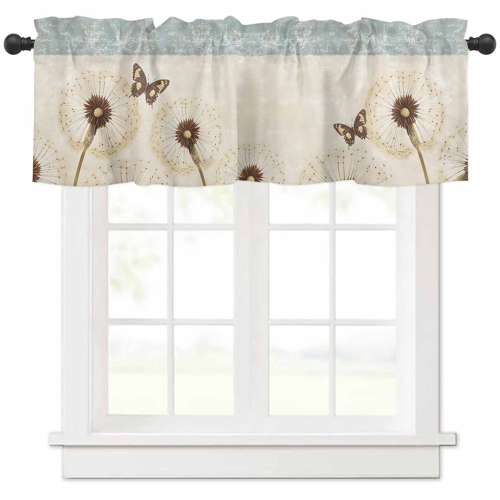Spring Floral Valances for Windows Farmhouse Kitchen Curtains Valances ...