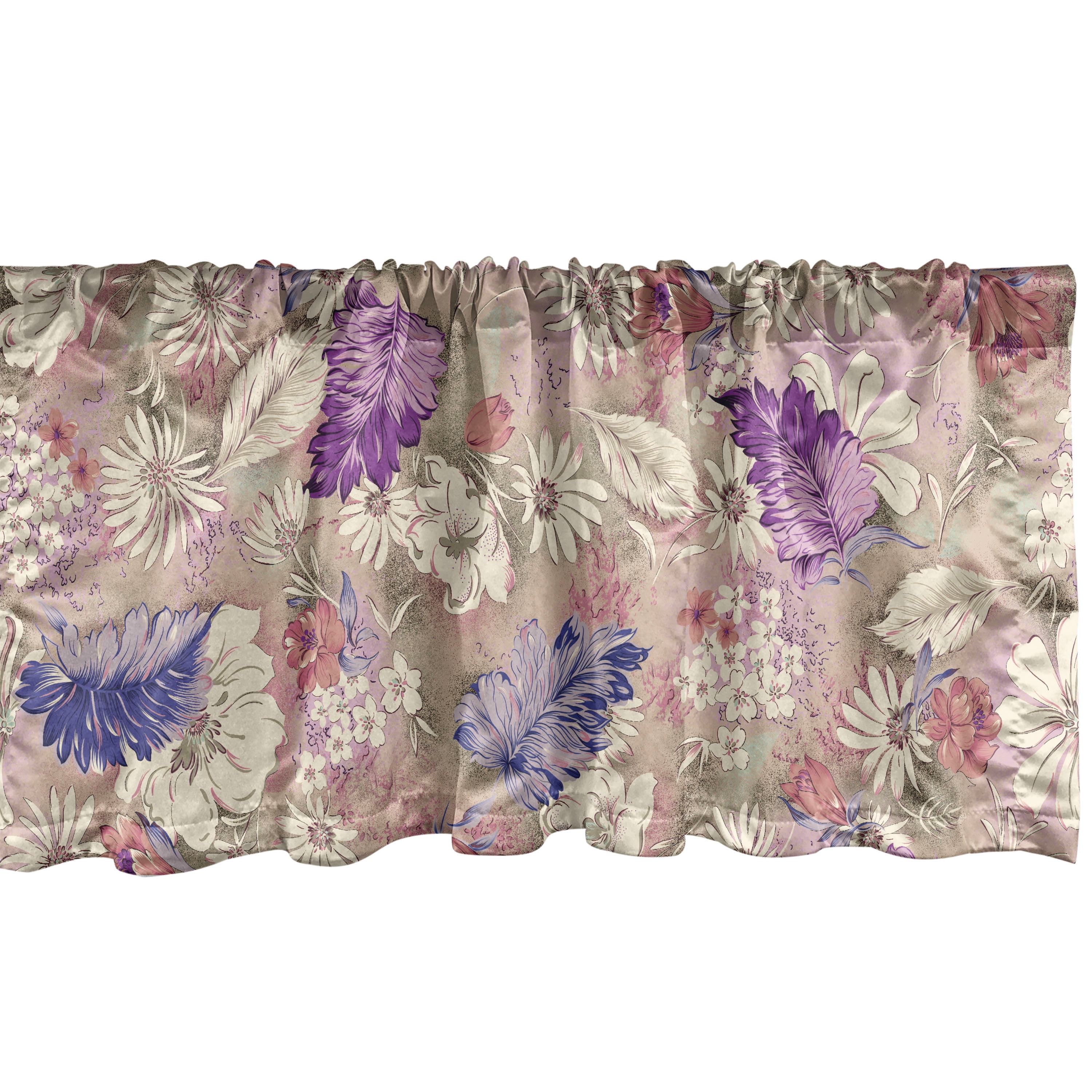 Spring Floral Window Valance, Romantic Asian Garden Feels Daisy Flowers ...