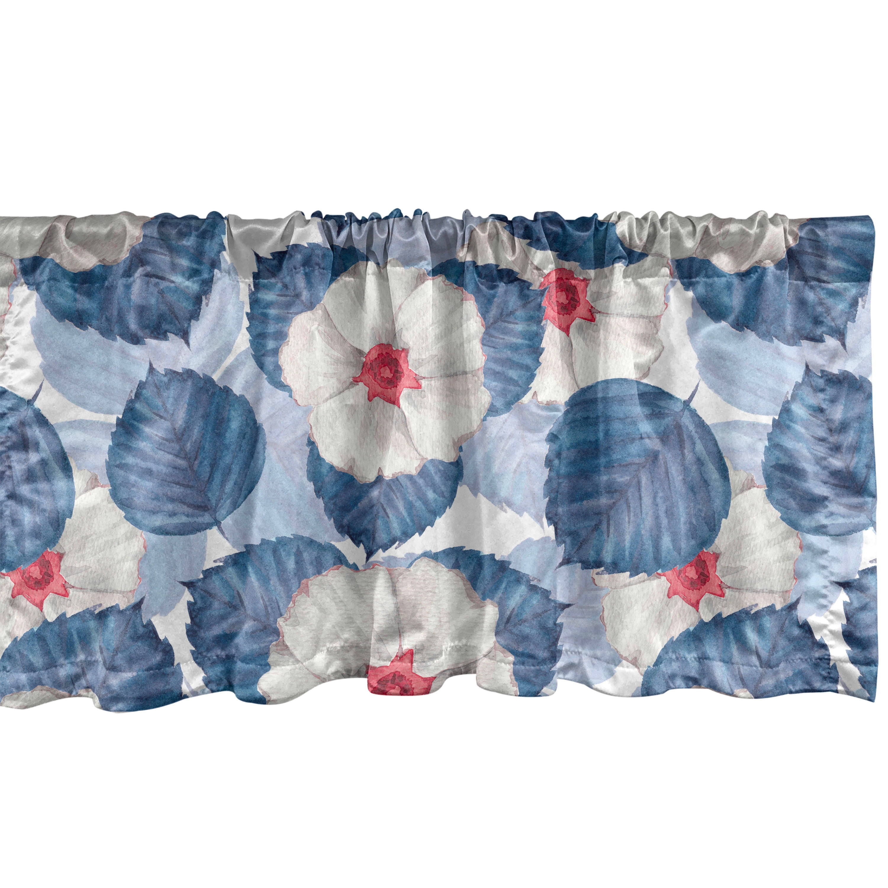 Spring Floral Window Valance, Simple Botanical Themed Watercolor ...