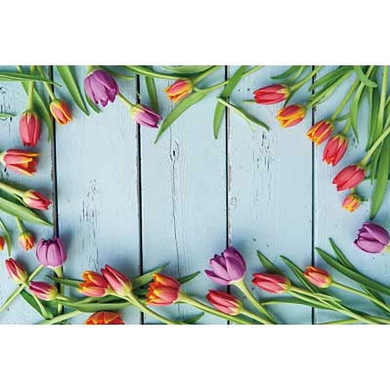 Spring Floral Wood Backdrop Purple Wood Plank Boards Photo Z Background ...