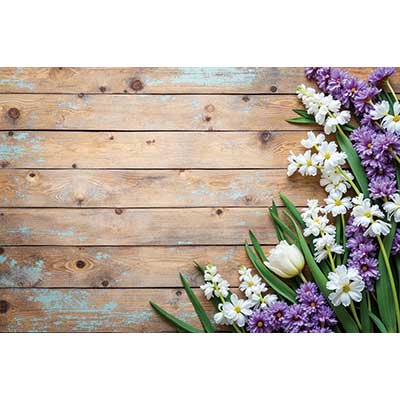 Spring Floral Wood Backdrop Purple Wood Plank Boards Photo Z Background ...