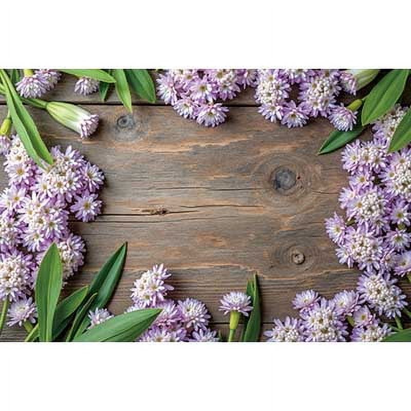 Spring Floral Wood Backdrop Purple Wood Plank Boards Photo Z Background ...