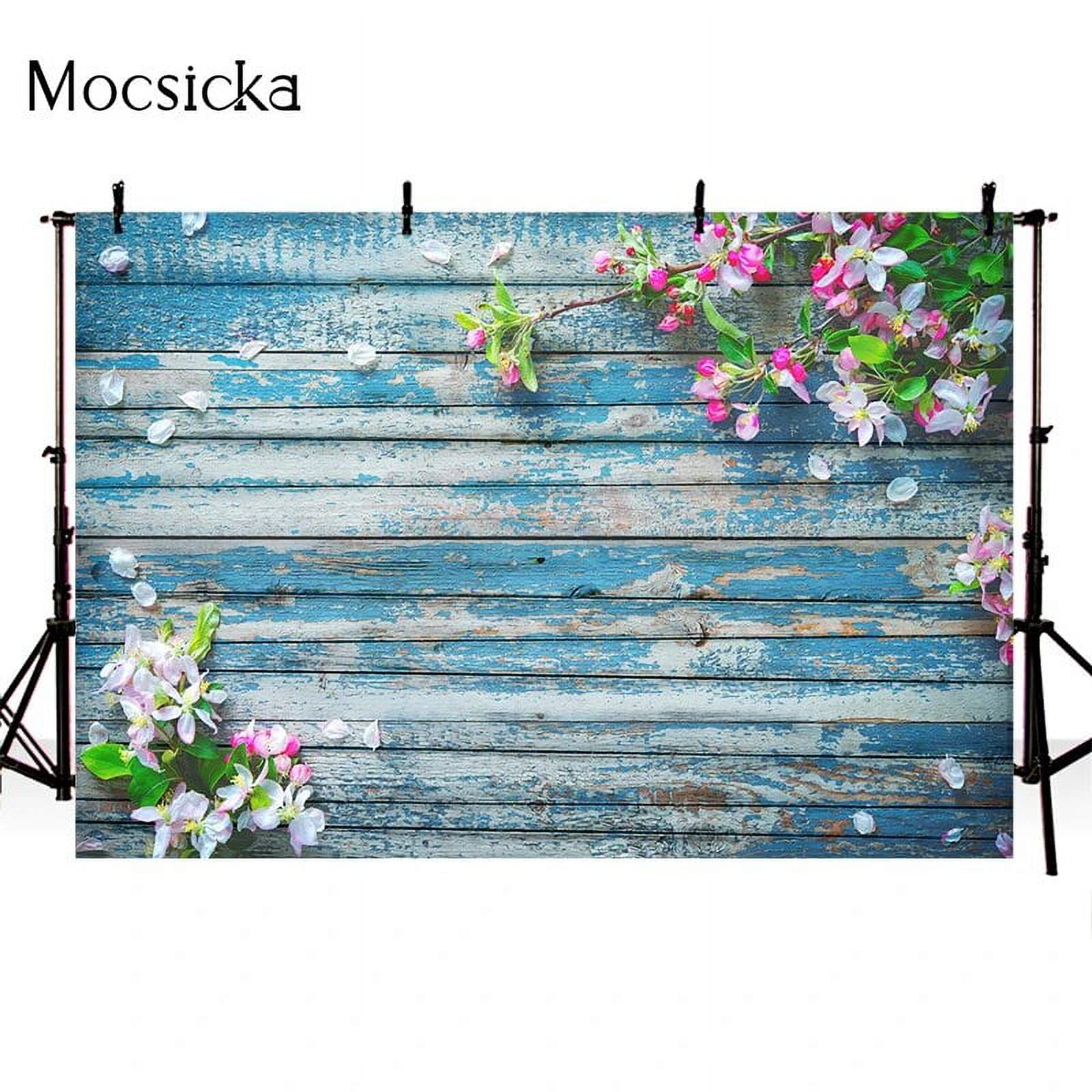 Spring Floral Wood Board Backdrop Newborn Baby Adult Portrait ...