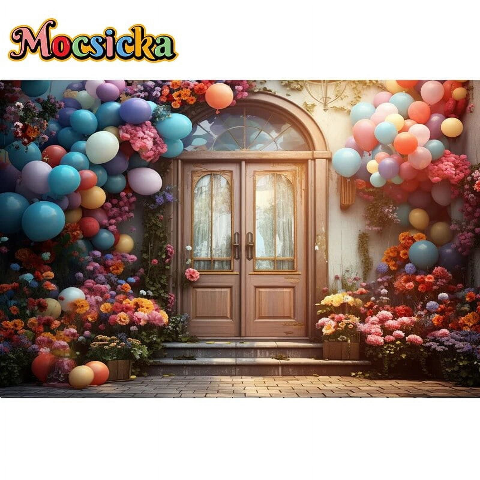 Spring Floral Wooden Door Backdrop For Kids Adult Art Portrait ...