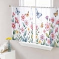 Spring Florals Sheer Curtains for Living Room Bedroom, Yellow Purple ...