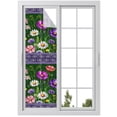 Spring Florals Window Privacy Film, Daisy Wildflowers Butterfly Purple ...