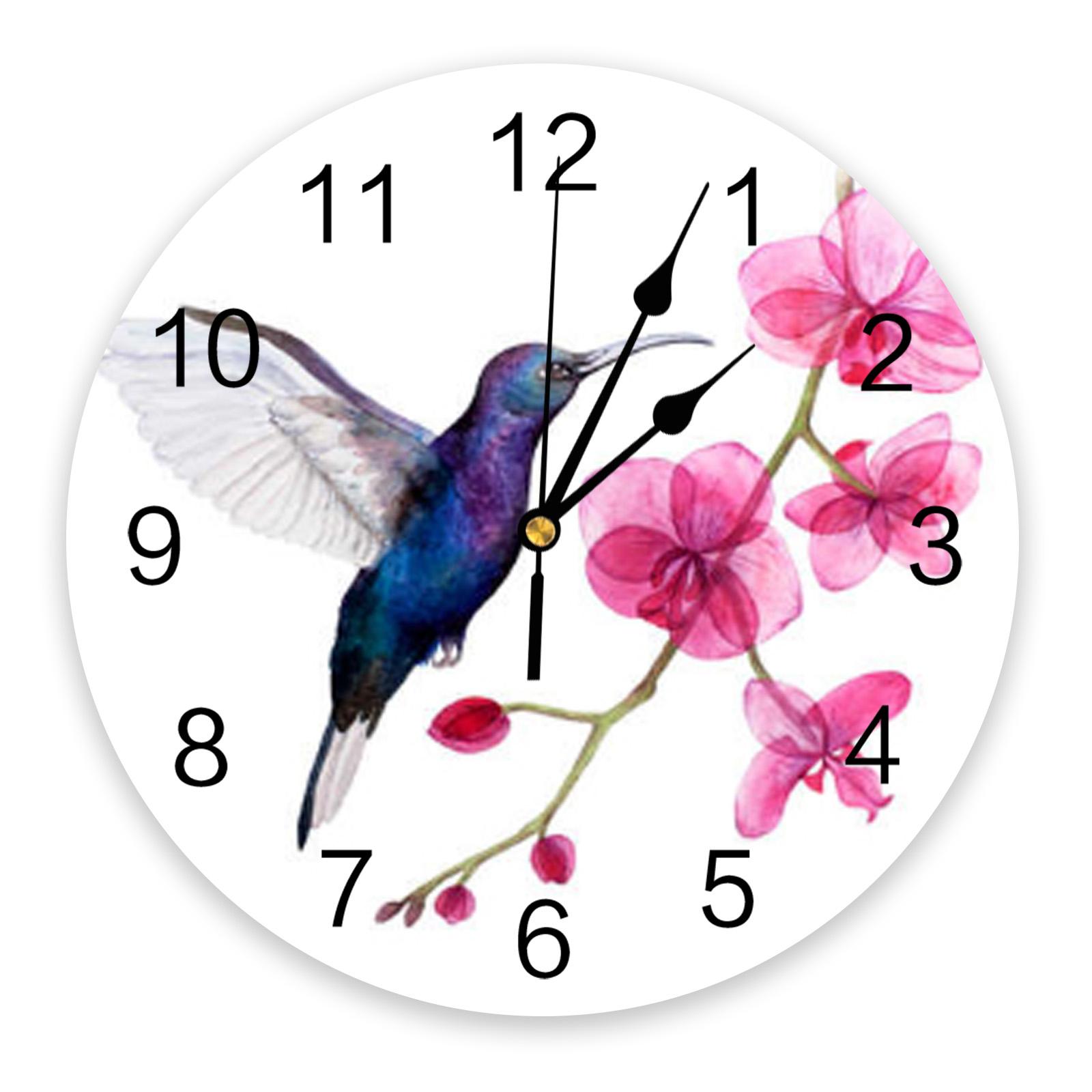 Spring Flower Animal Wall Clock for Kids Rooms Silent Clocks Wall Home ...