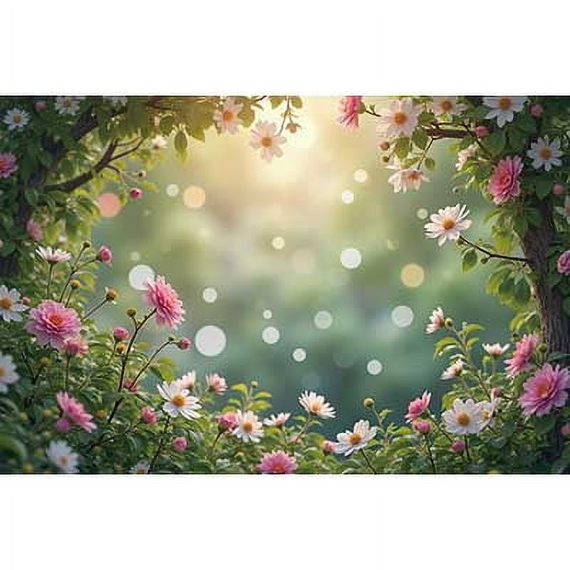 Spring Flower Blossom Backdrop Floral Gard Gre Fairy Forest Background ...