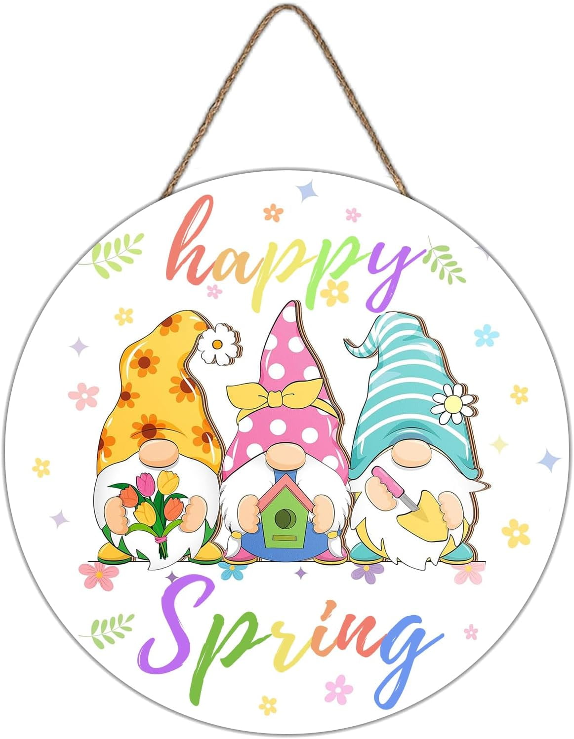 Spring Flower Door Sign Spring Door Decor Hello Spring Sign Welcome ...