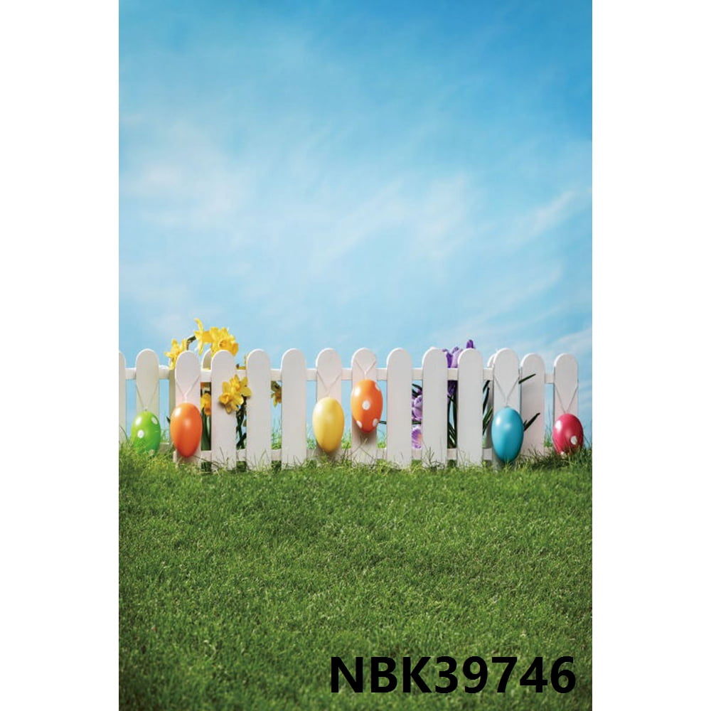 Spring Flower Easter Egg Wood Rabbit Baby Photography Backdrop Vinyl ...