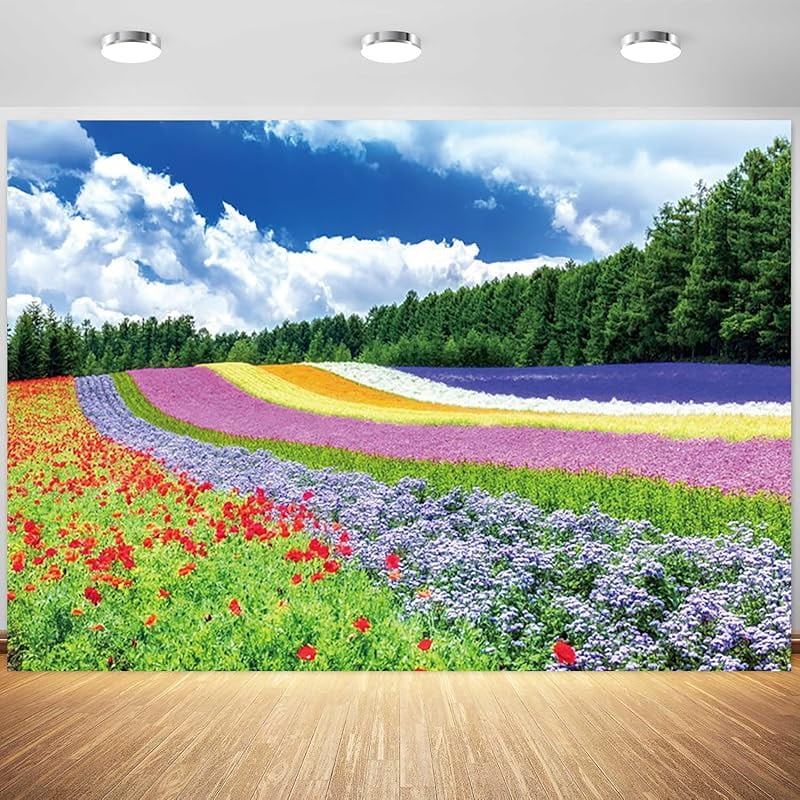 Spring Flower Garden Backdrop Floral Field Nature Landscape Photography ...