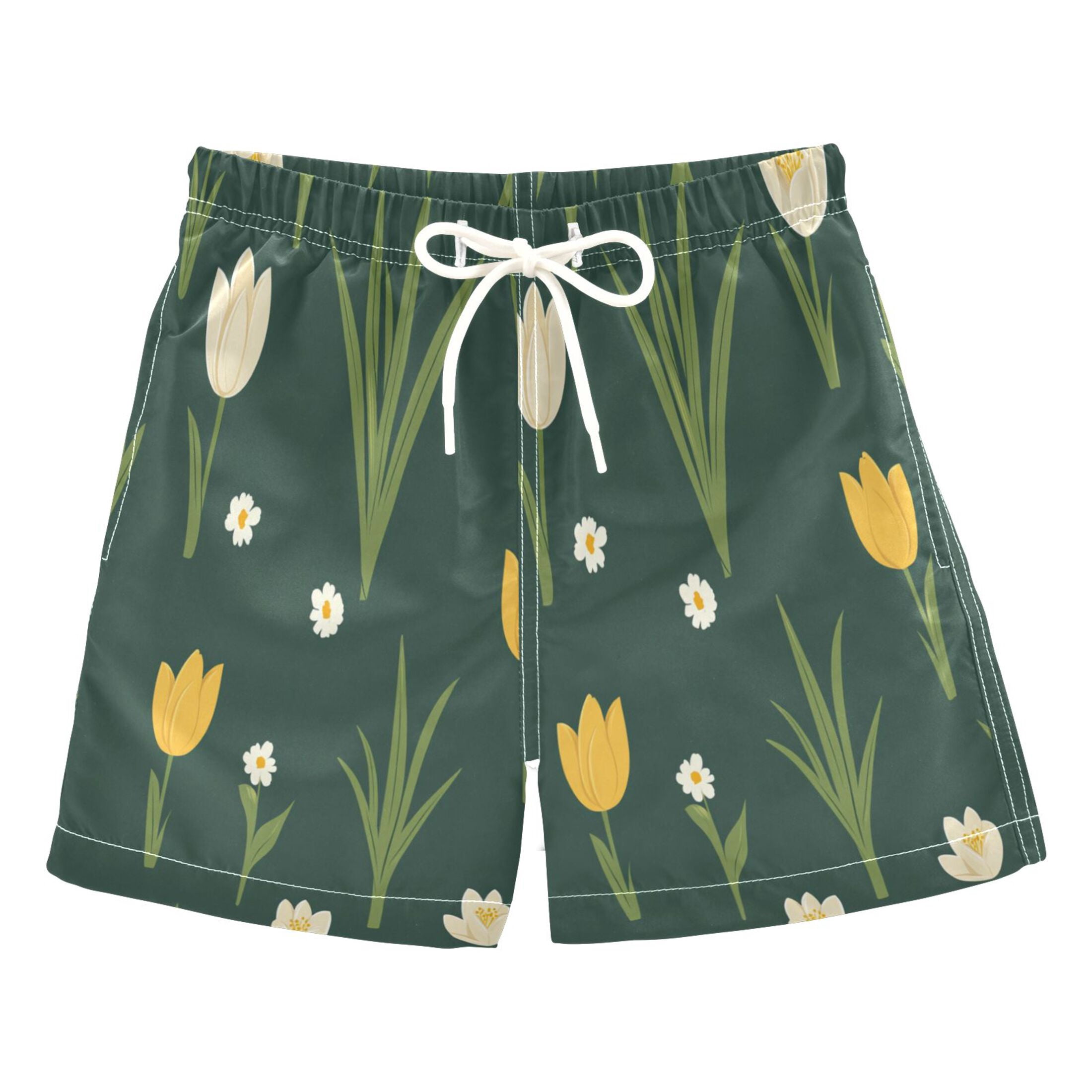 Spring Flower Garden Boys' Swim Trunks Beach Pool Shorts Quick Dry Soft ...
