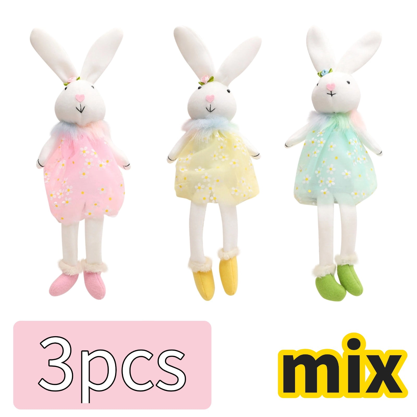 Spring Flower Gnome Easter Long Legs Swedish Nordic Tomte Set of 3 ...