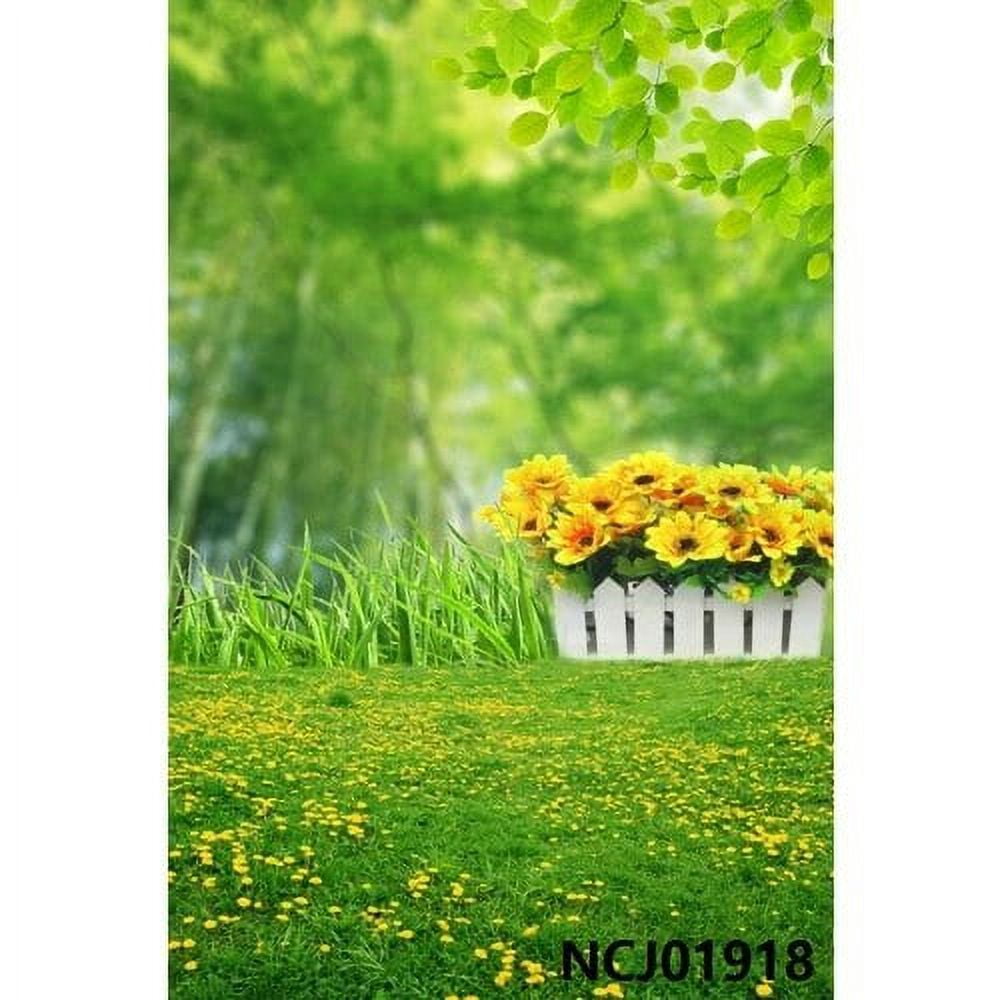 Spring Flower Green Park Forest Nature Scenery Baby Birthday Backdrop ...