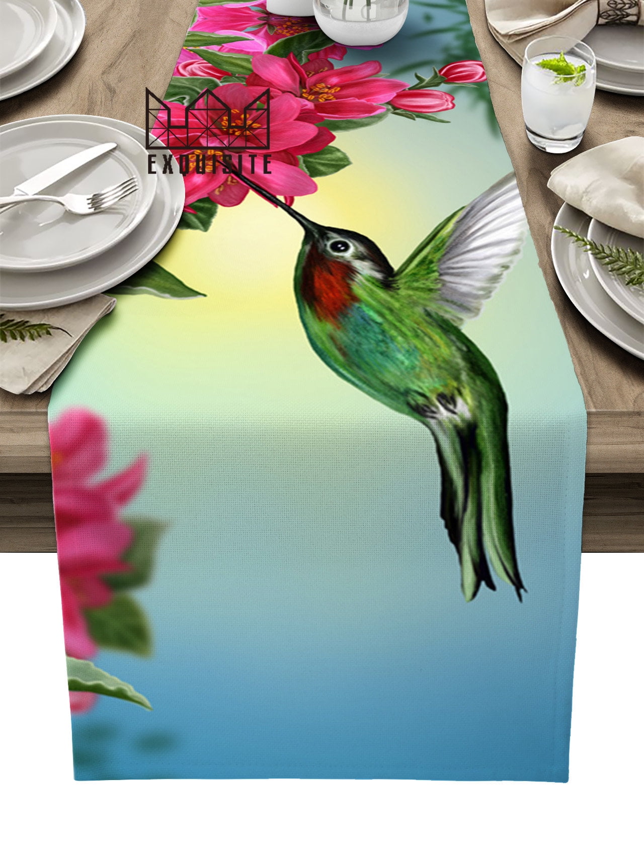 Spring Flower Hummingbird Wedding Table Decoration Coffee Table Decor ...