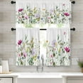 Muqhrev Spring Floral Kitchen Valances, 52" x 18" (3 Panels) - Walmart.com