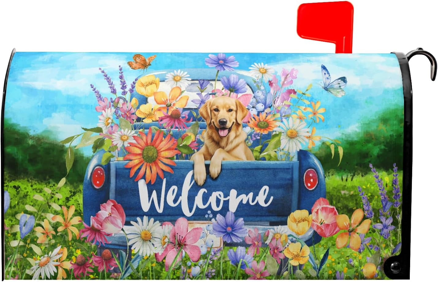 Spring Flower Mailbox Covers Magnetic Large Size 25.5 x 21 Inch ...