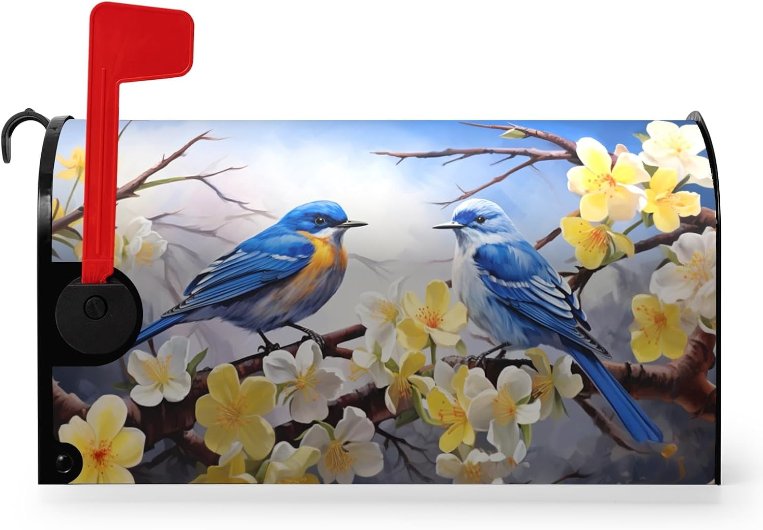 Spring Flower Mailbox Covers Magnetic Standard Size Bluebirds Daffodil ...