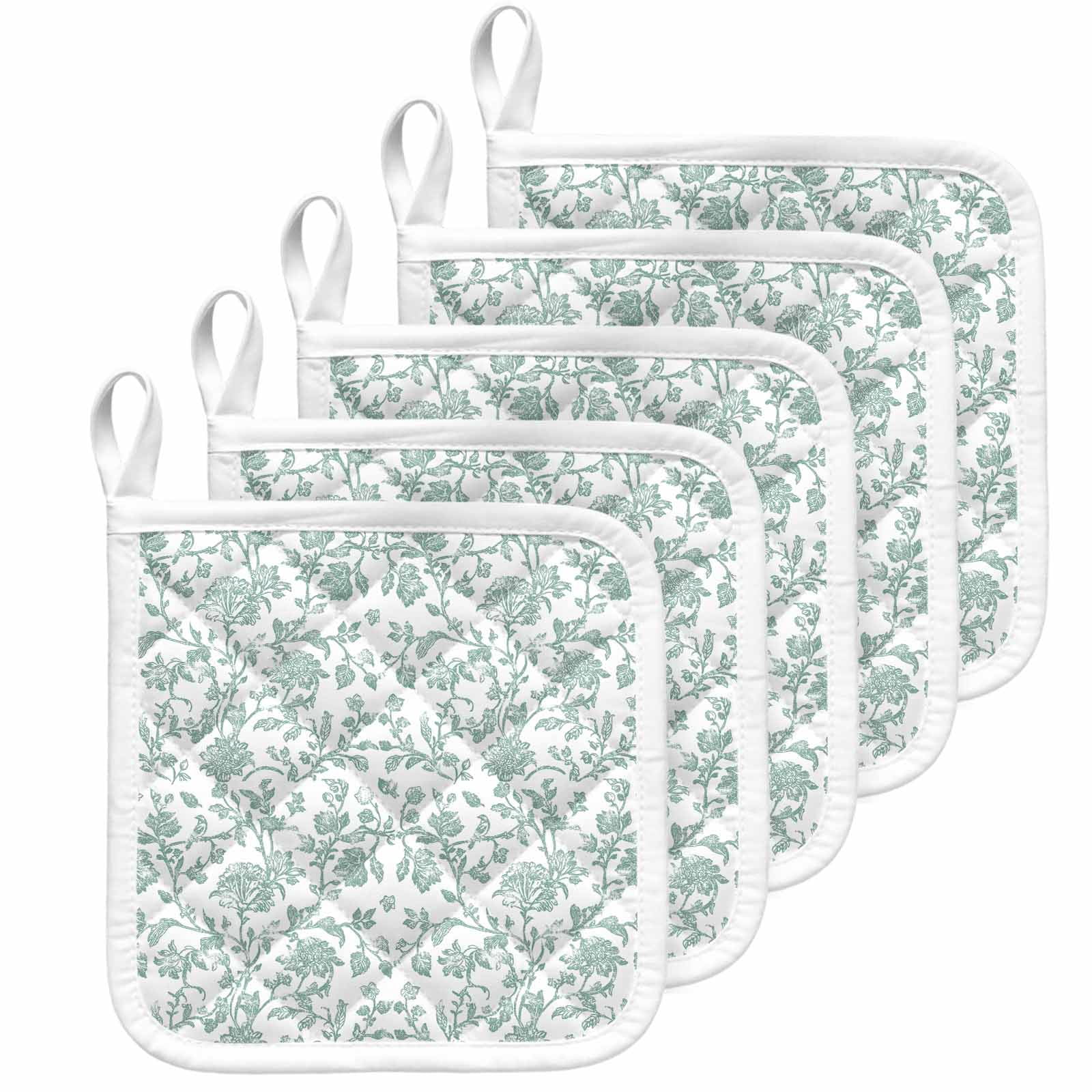 Spring Flower Pot Holders for Kitchen Heatproof Potholder, 5 Pack ...